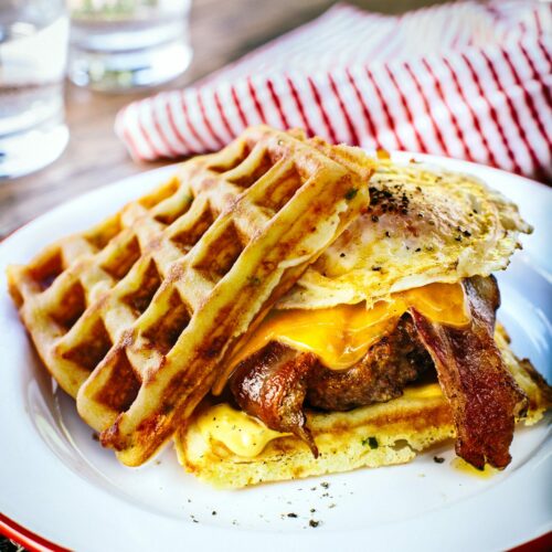 Grilled Waffle Burger - House Of Q